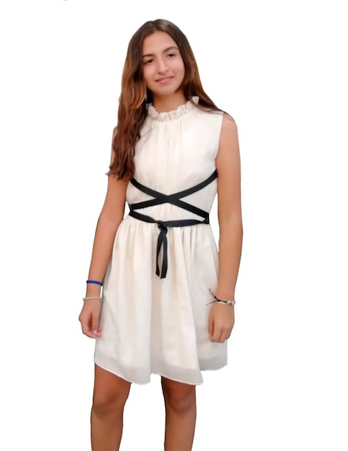 Vestido Carana Voile Beige para niña 1